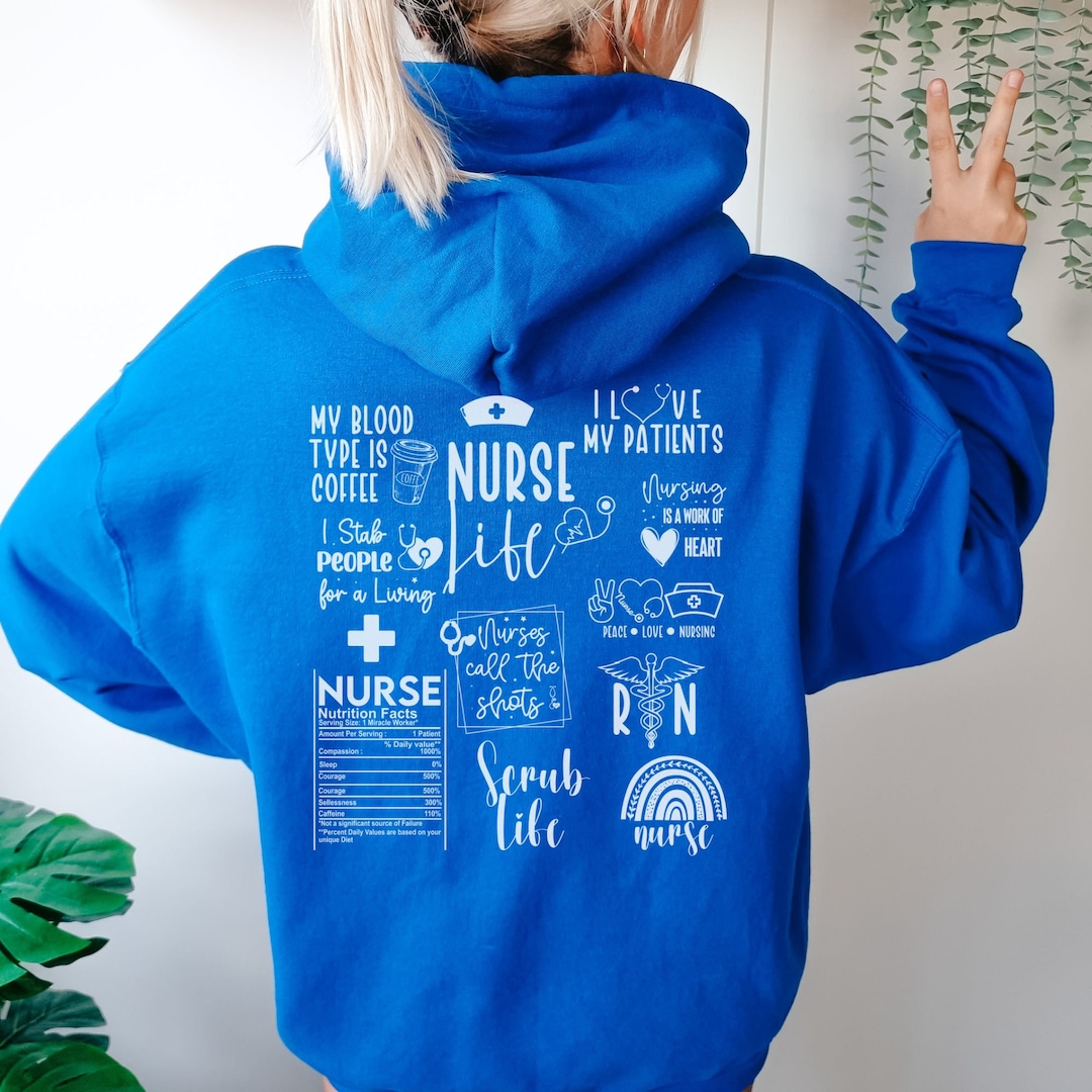 Nurse Fleece Jacket Personalized With Name, RN Jacket, Nurse Hoodie ...