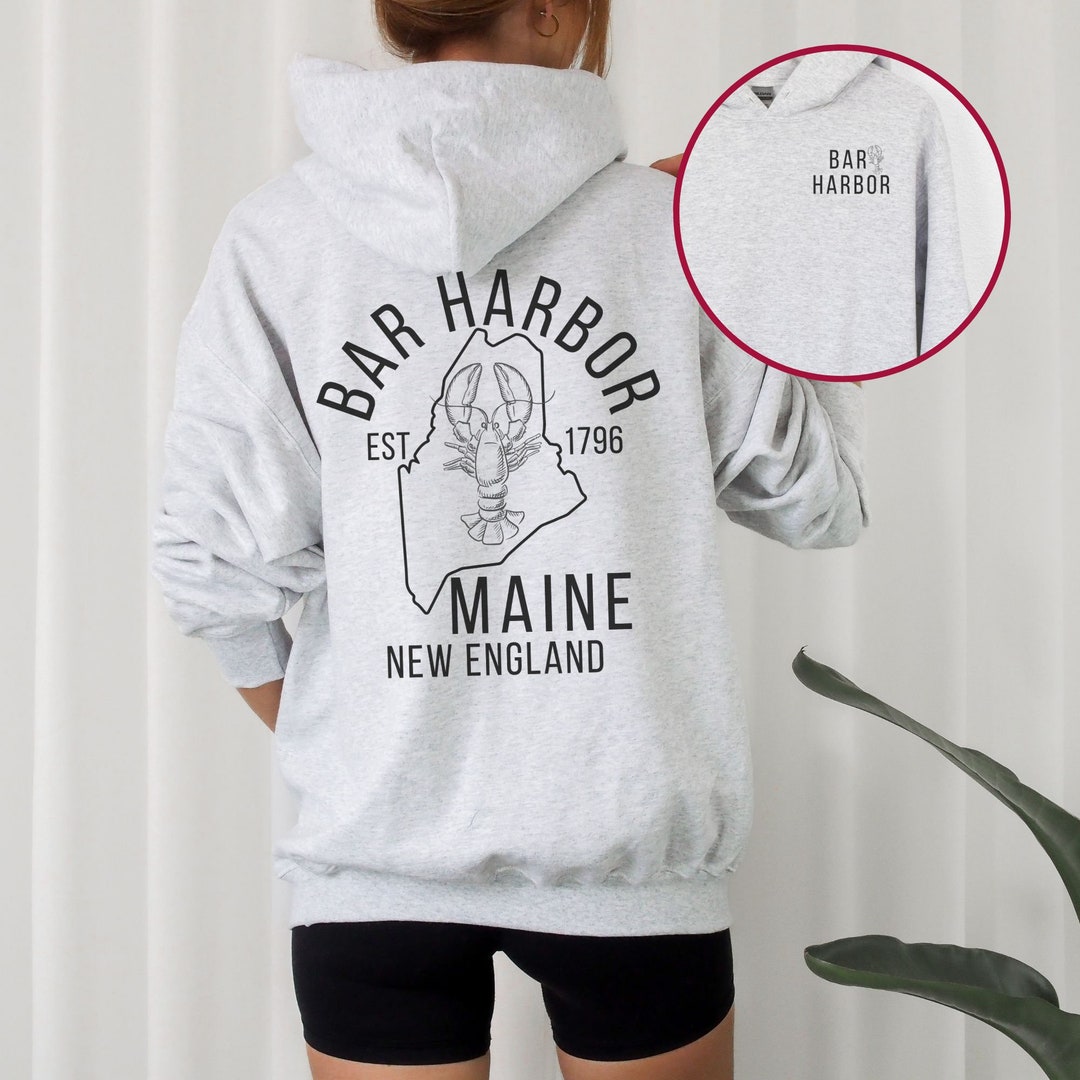 Bar Harbor Hoodie, Maine Hoodie, Bar Harbor Sweatshirt, Bar Harbor ...