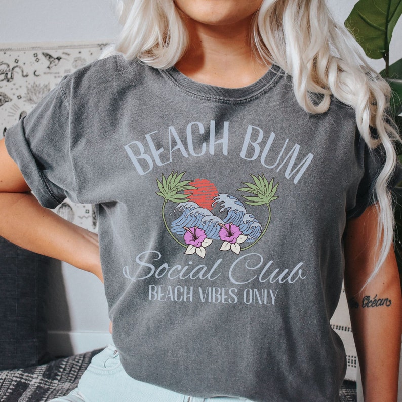 Preppy Beachy Surf Shirt Coconut Girt Tshirt Cute Social Club Summer ...