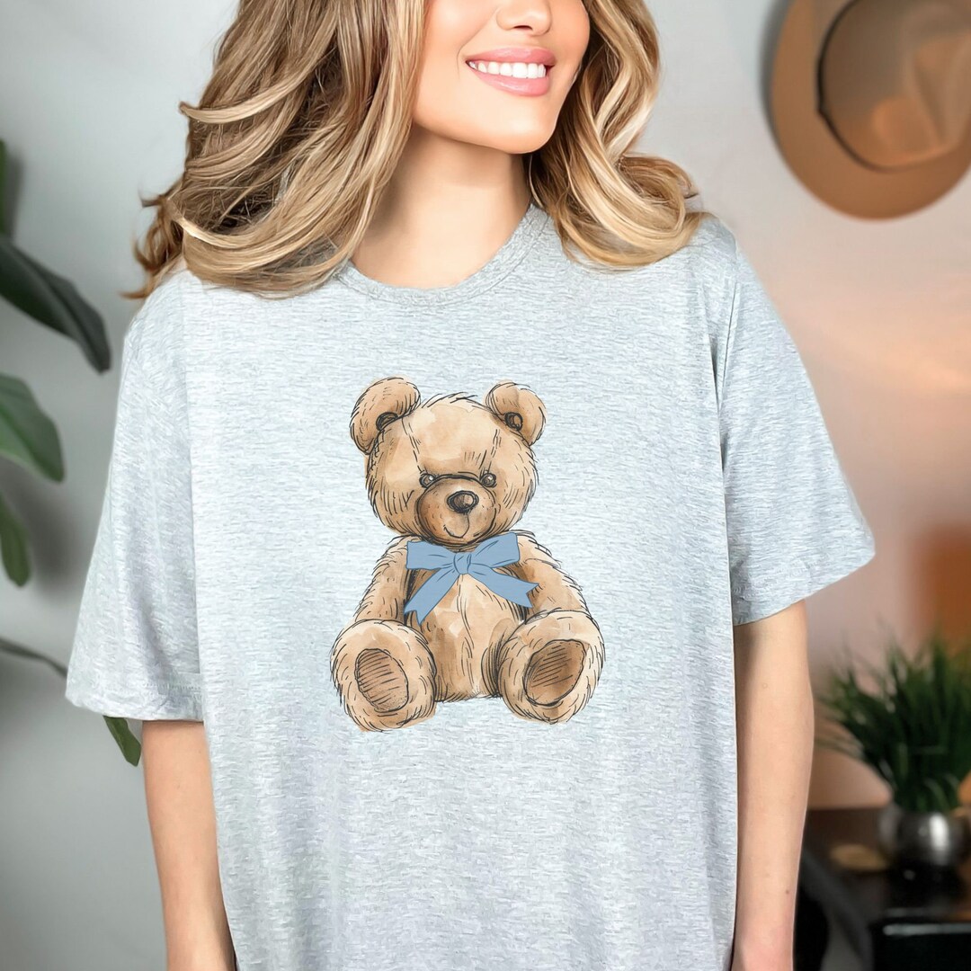 Teddy Bear Preppy Aesthetic T-shirt Coquette Clothing Gift for Teen ...