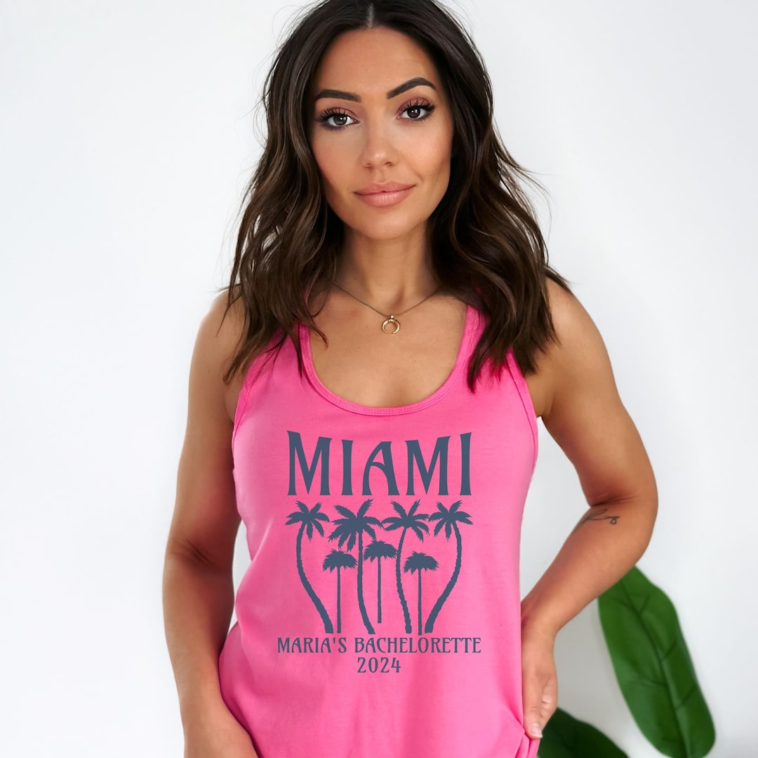 Miami Bachelorette Personalized Bachelorette Party Beach Tank Tops ...