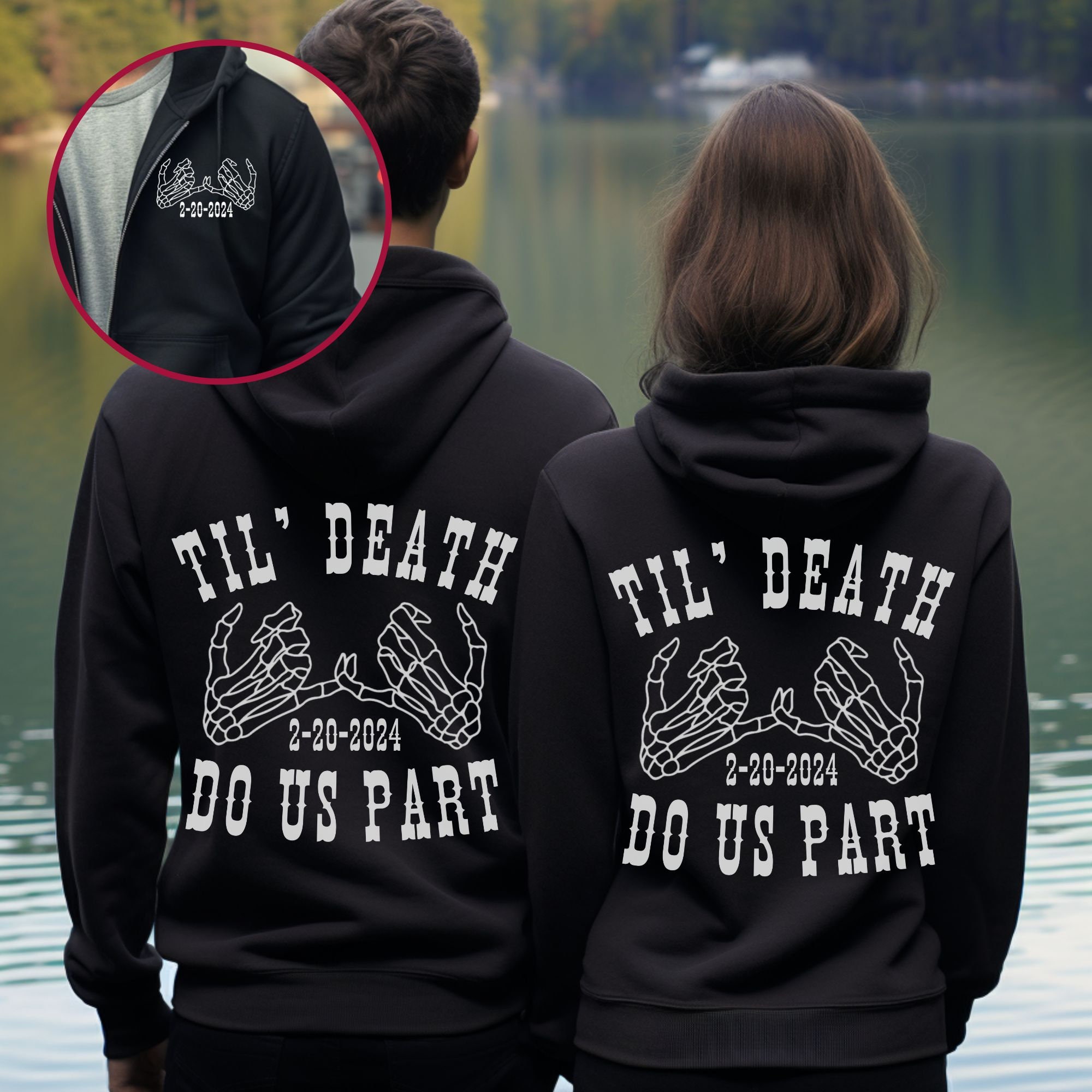 Just Married Jacket Honeymoon Zip up Hoodie Matching Couples Jacket ...