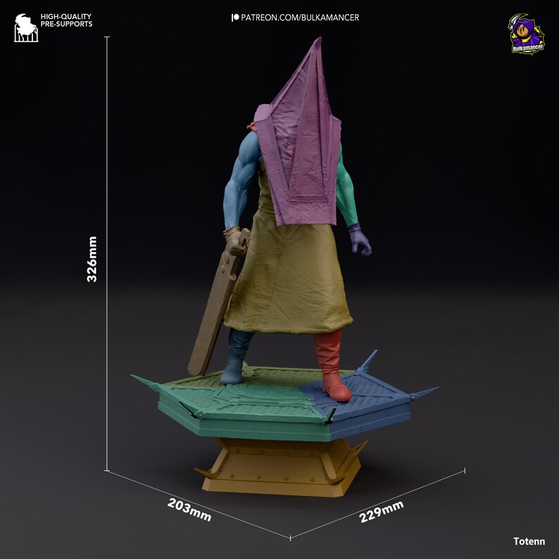 Pyramid Head - Silent Hill - 3D Printed Figure - Bulkamancer - Fan Art ...