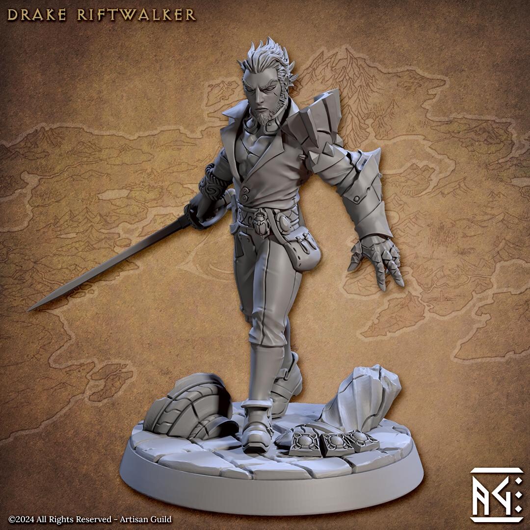 Human Eldritch Knight Miniature | Fighter | Rogue | Psi Warrior | TTRPG ...