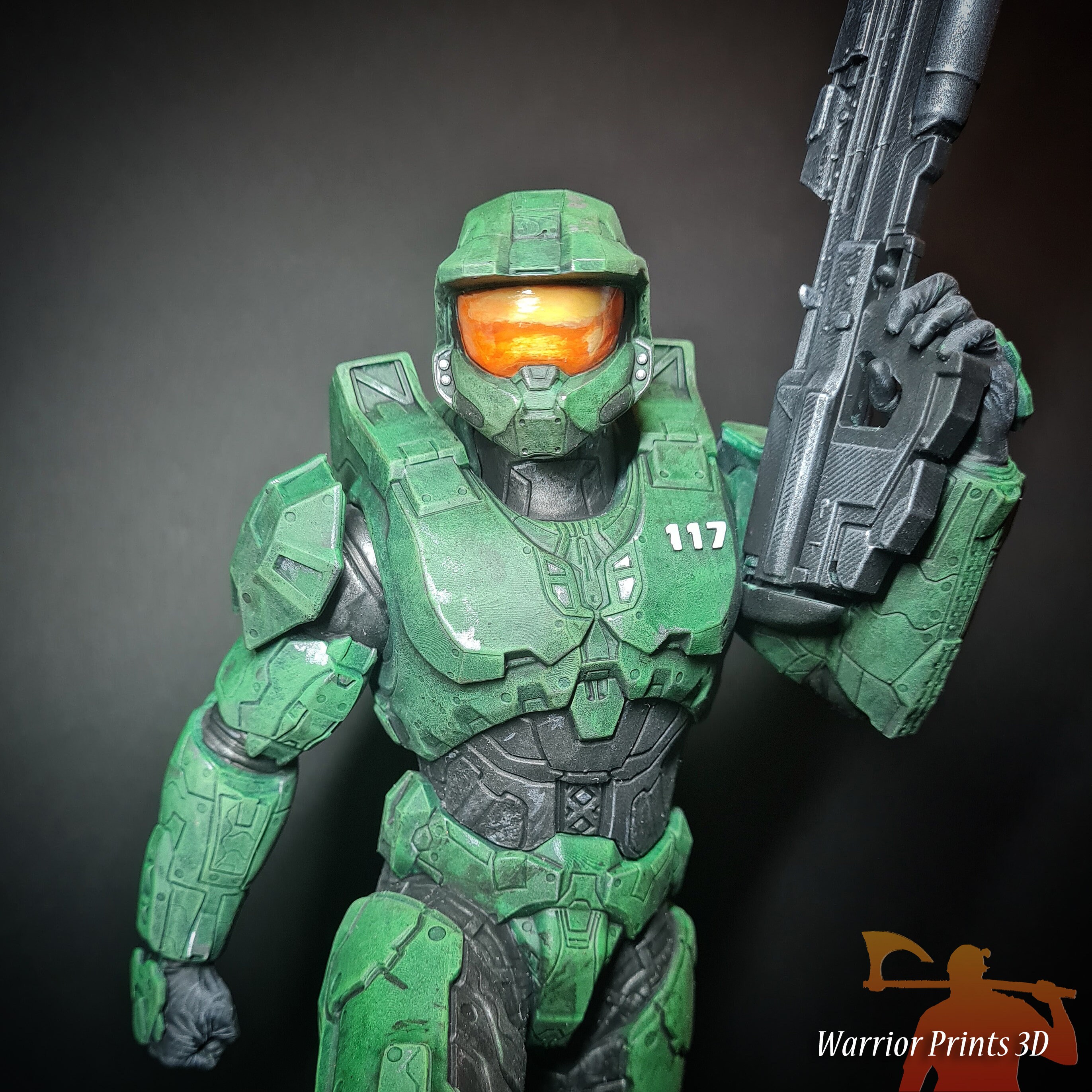 Hand Painted Master Chief 3D Printed Figure Sanix3d - Etsy