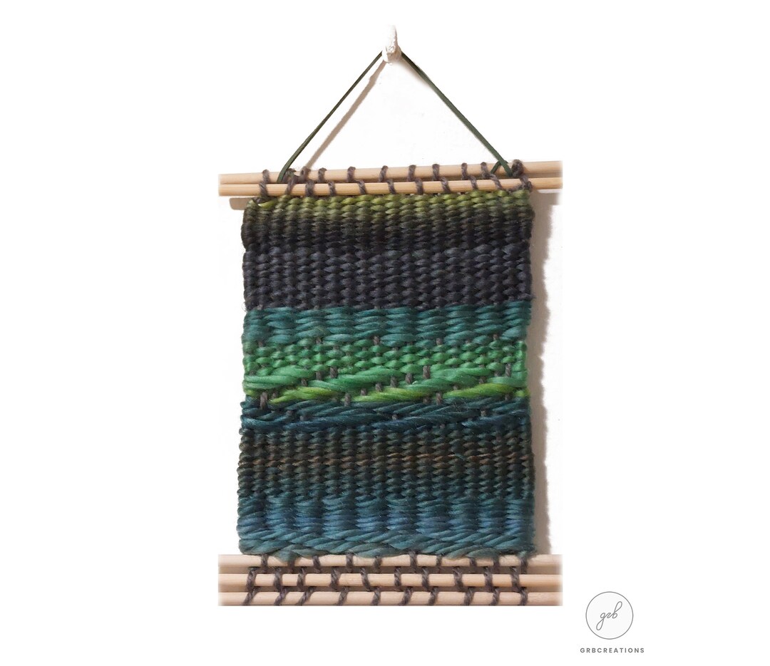 Small Rectangular Tapestry in Green Colors. - Etsy