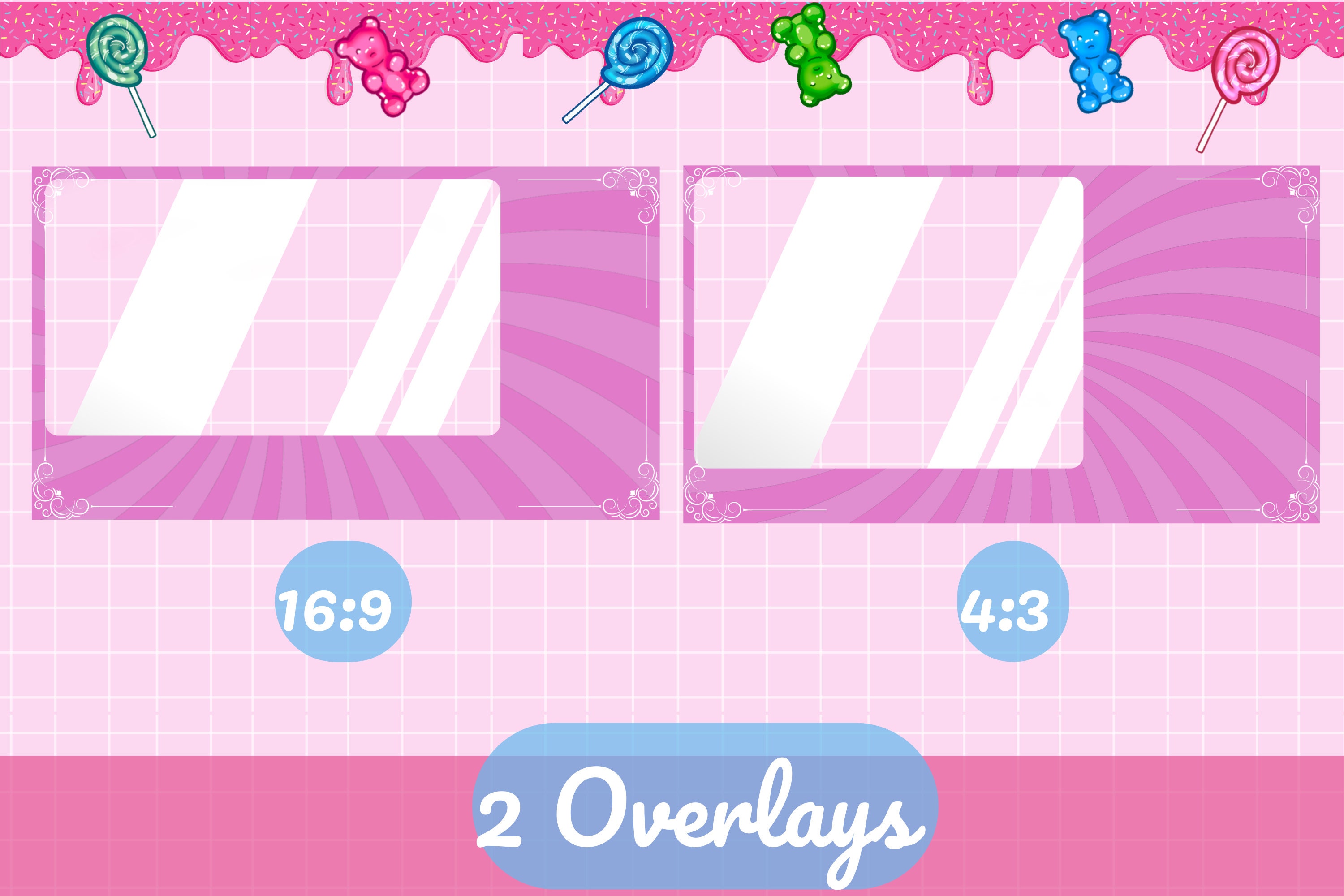 Candy Shop Twitch Overlay Sweets Twitch Overlay Package Bundle - Etsy ...