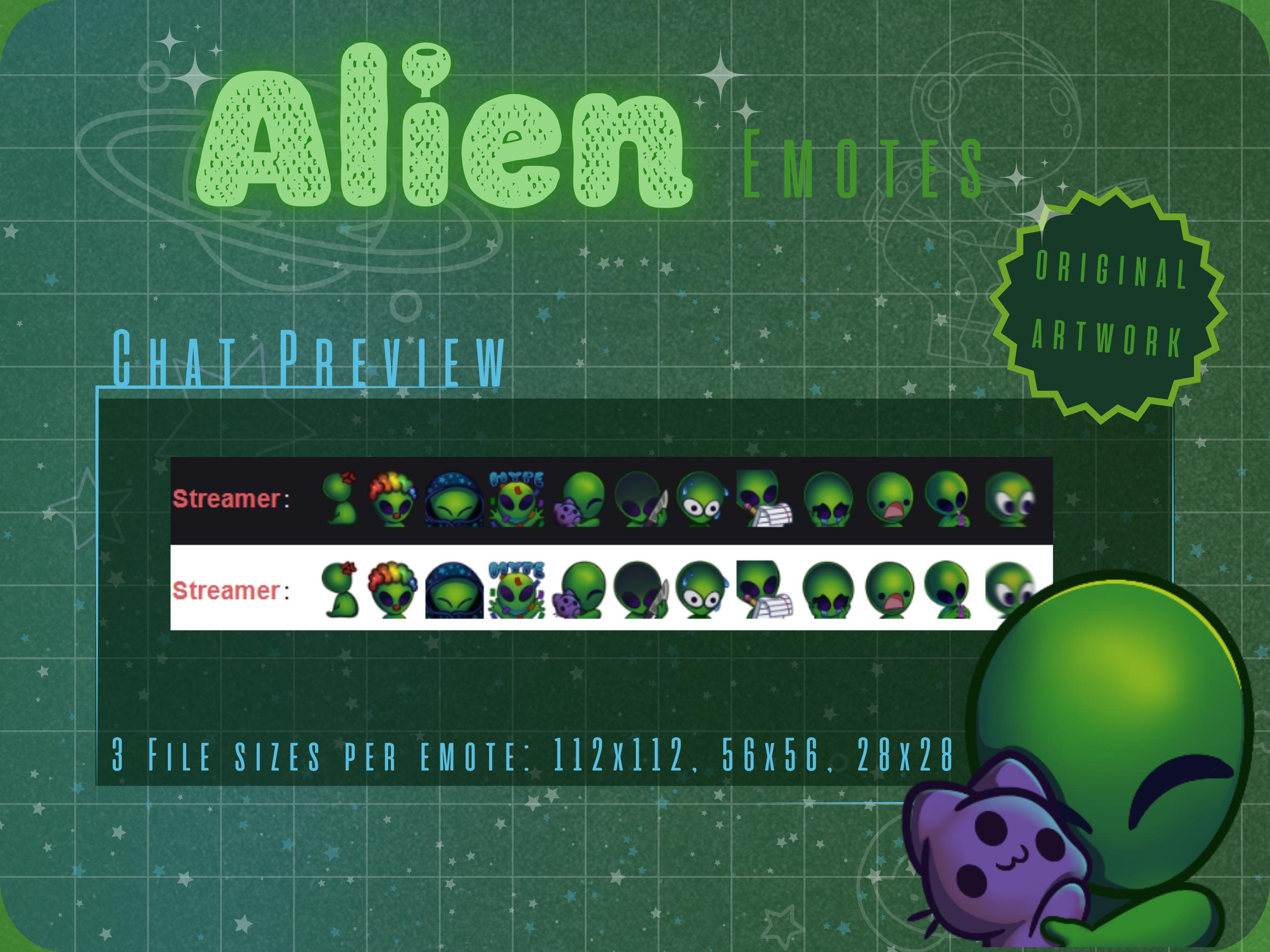 Alien Emotes for Twitch Streamers - Etsy