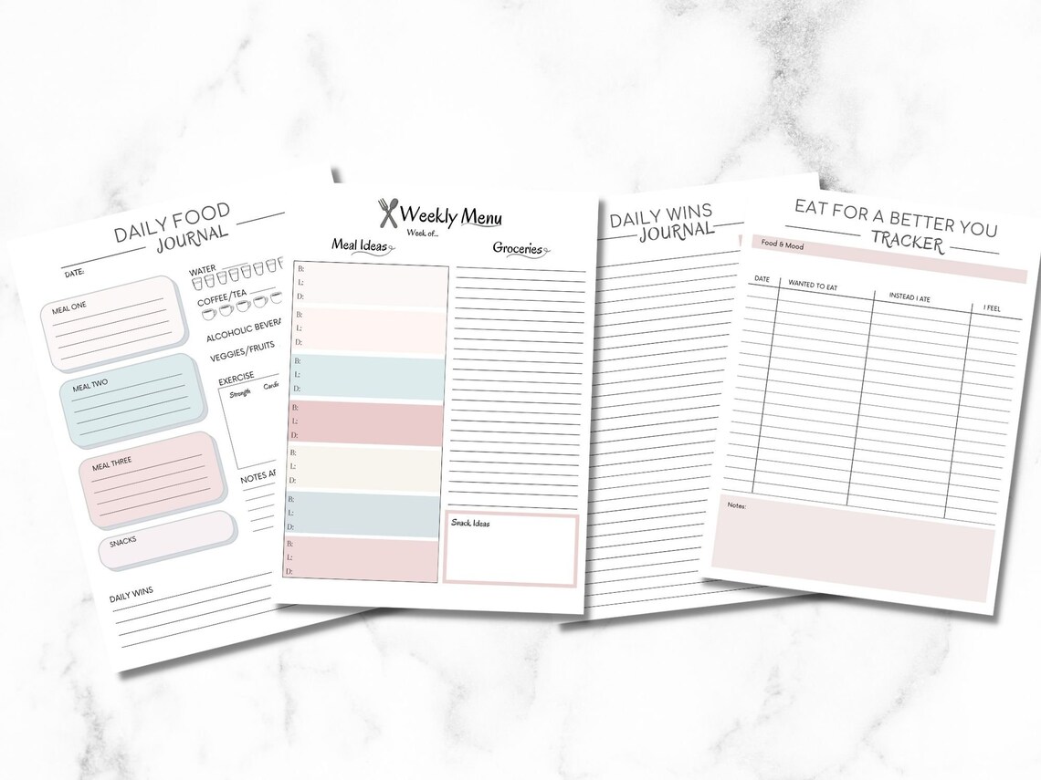 Healthy Habits Journal, Healthy Habit Tracker, Fitness Planner ...