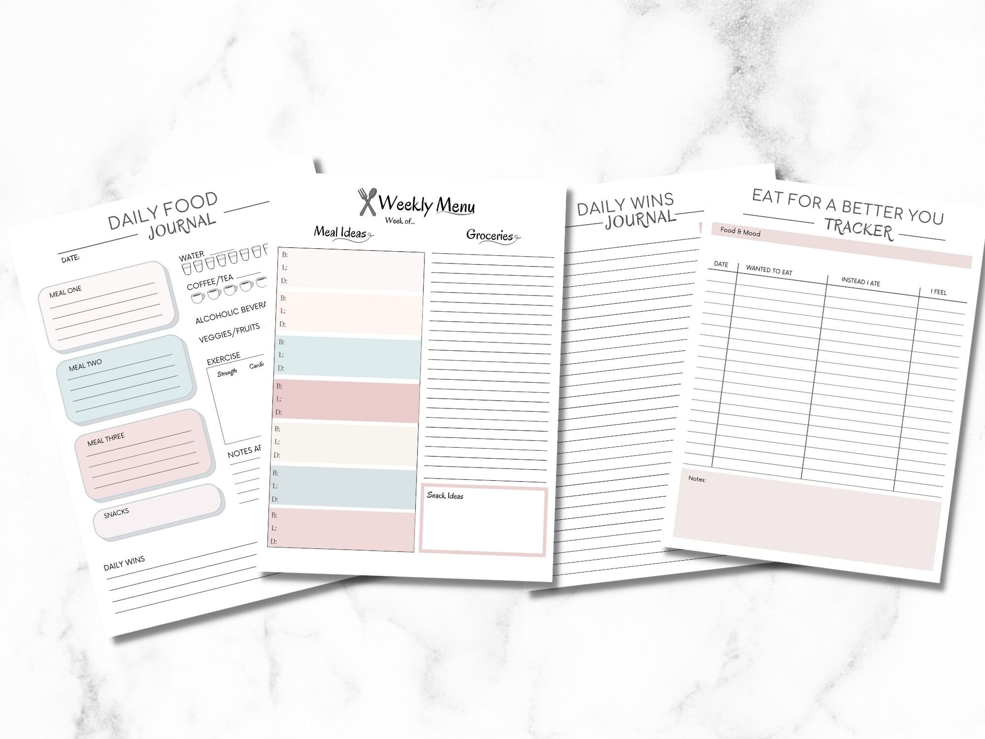 Healthy Habits Journal, Healthy Habit Tracker, Fitness Planner ...