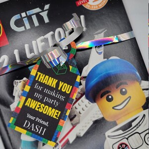 Building Blocks Party Favors, Printable Favor Tags, Building Block ...