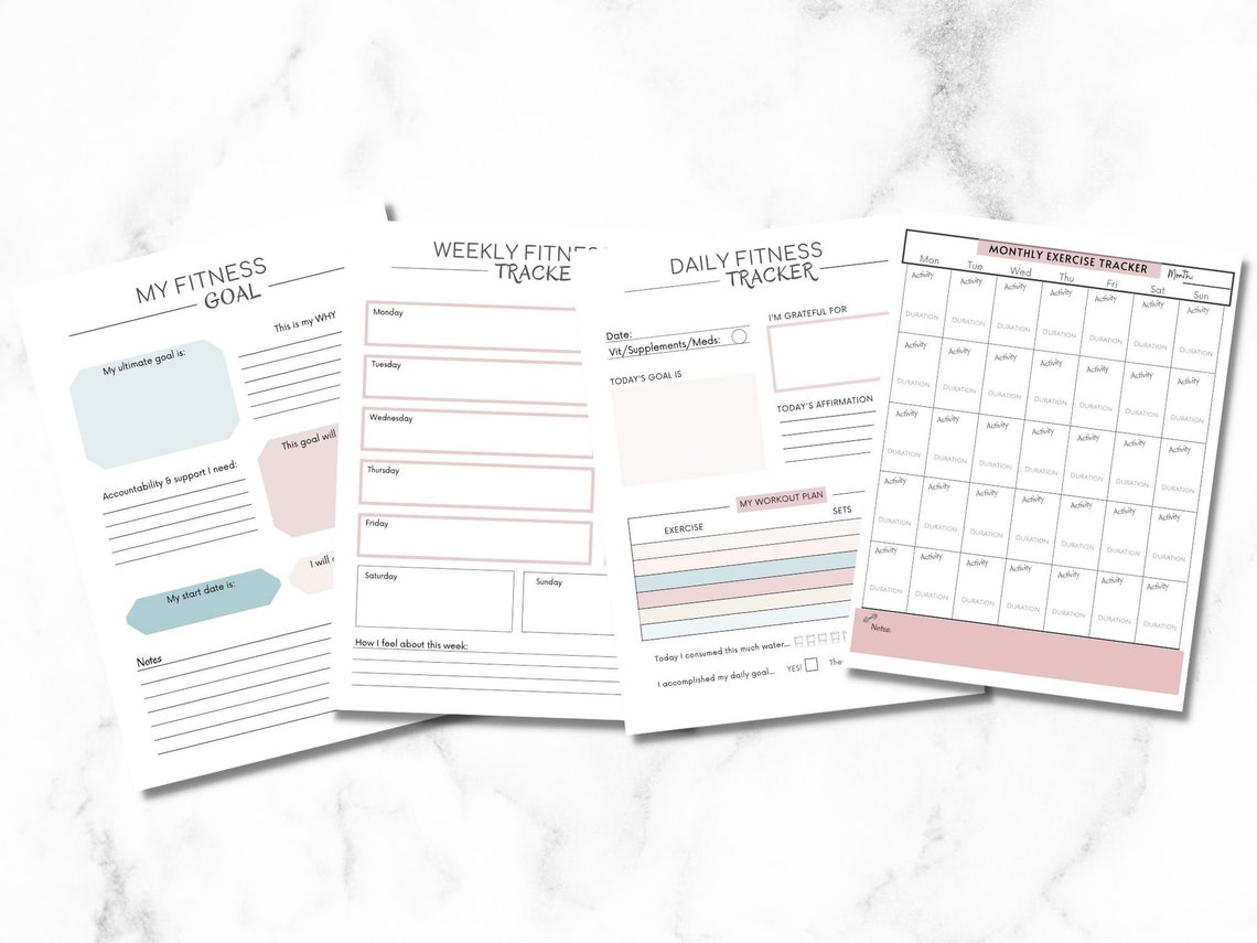 Healthy Habits Journal, Healthy Habit Tracker, Fitness Planner ...