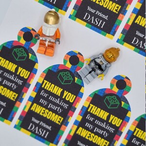 Building Blocks Party Favors, Printable Favor Tags, Building Block ...