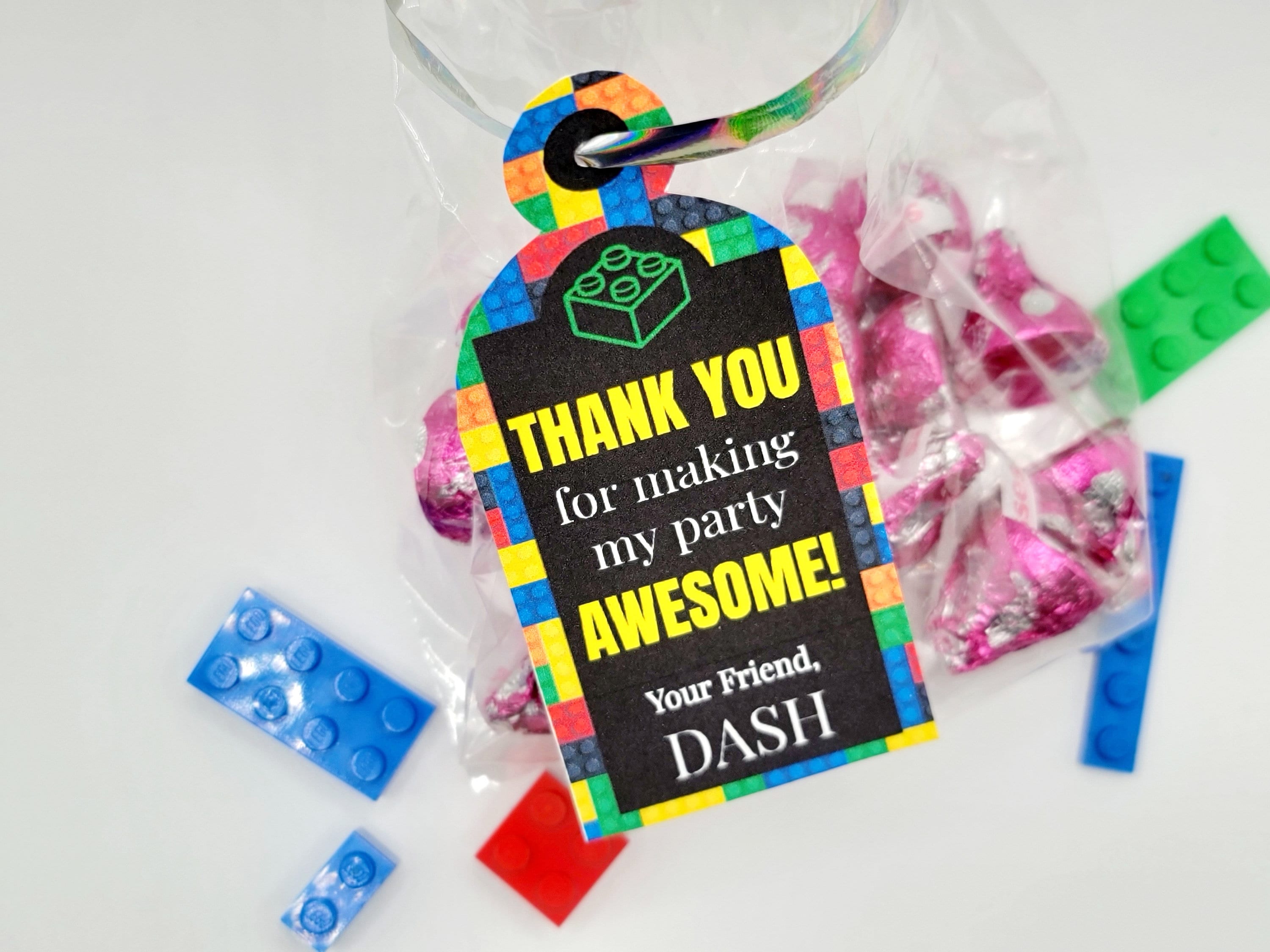 Building Blocks Party Favors, Printable Favor Tags, Building Block ...