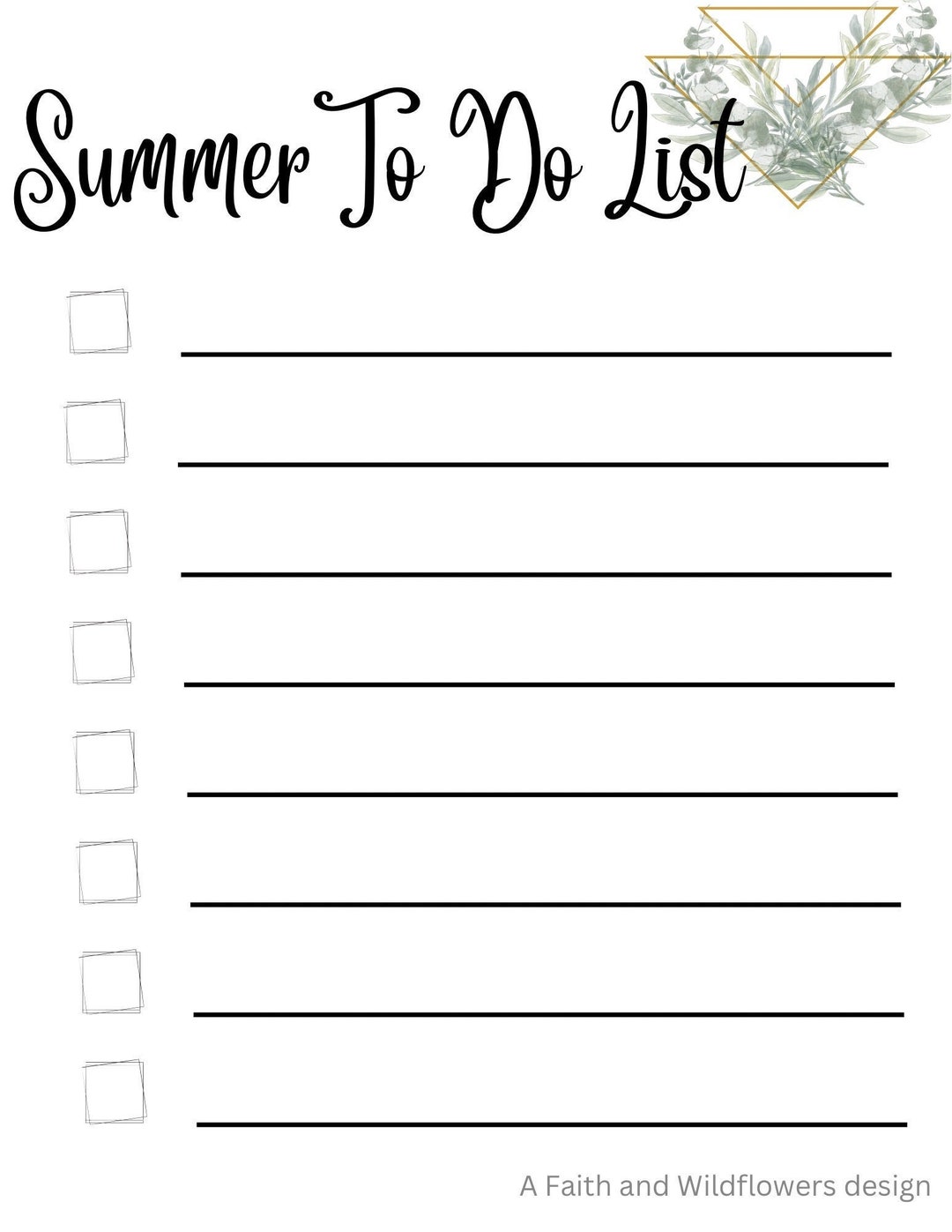Summer to Do List - Etsy