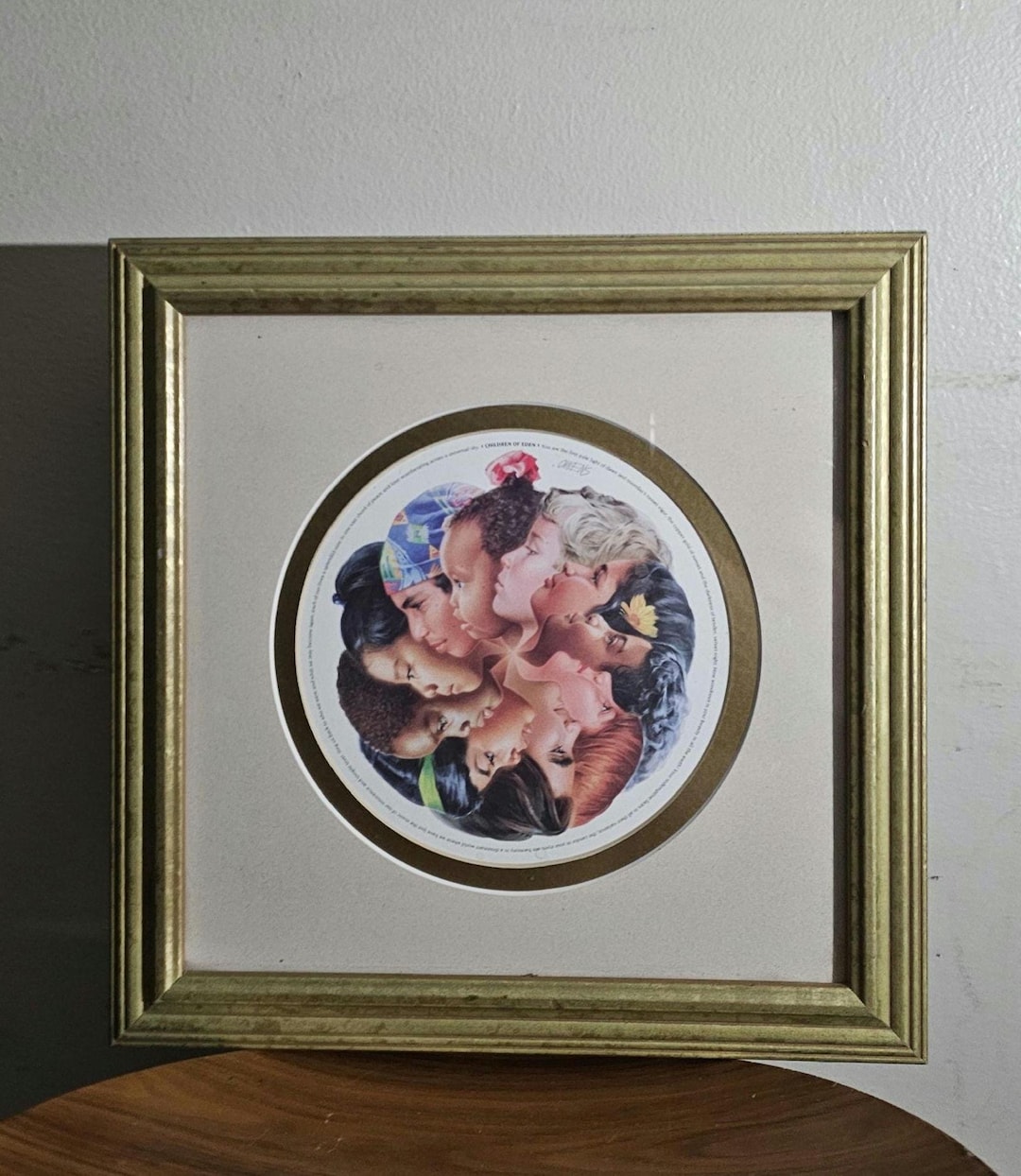 Vintage Children of Eden Carl Owens Original Lithograph Artwork Framed ...