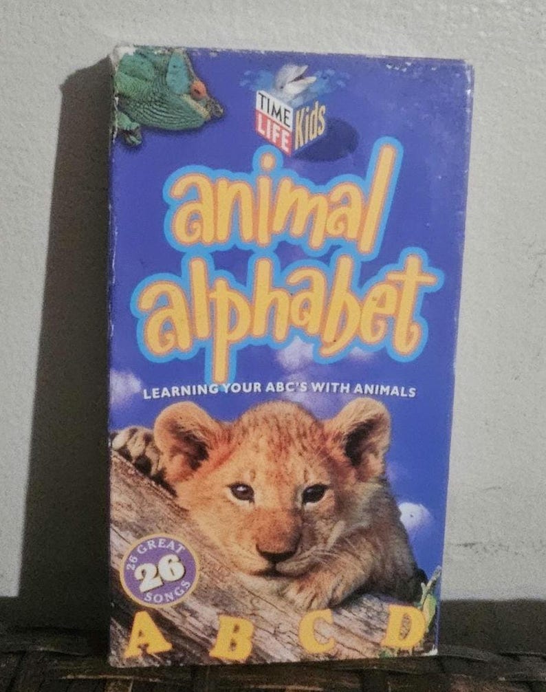 Vintage the Animal Alphabet: Learning Your Abcs With Animals (1998) VHS ...
