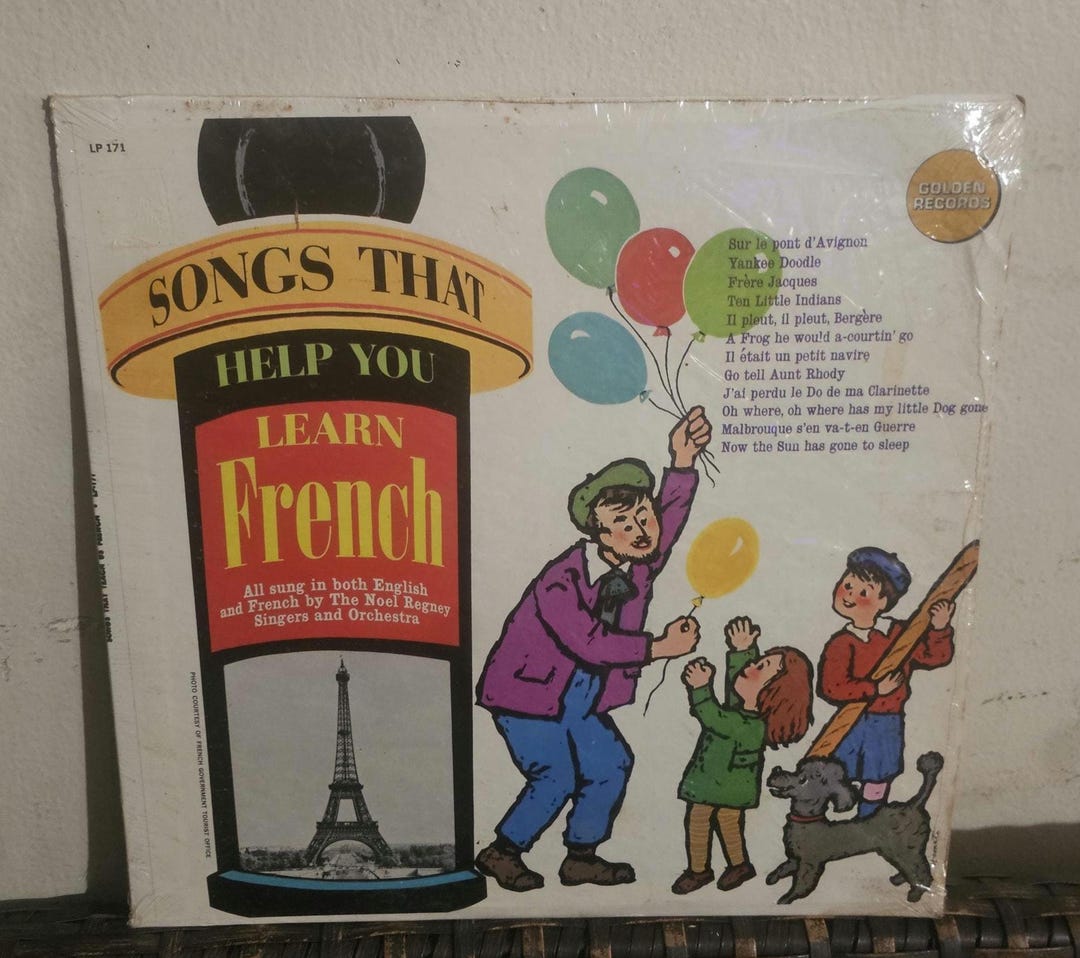 Vintage NOEL REGNEY: Songs That Help You Learn French Vinyl Record ...