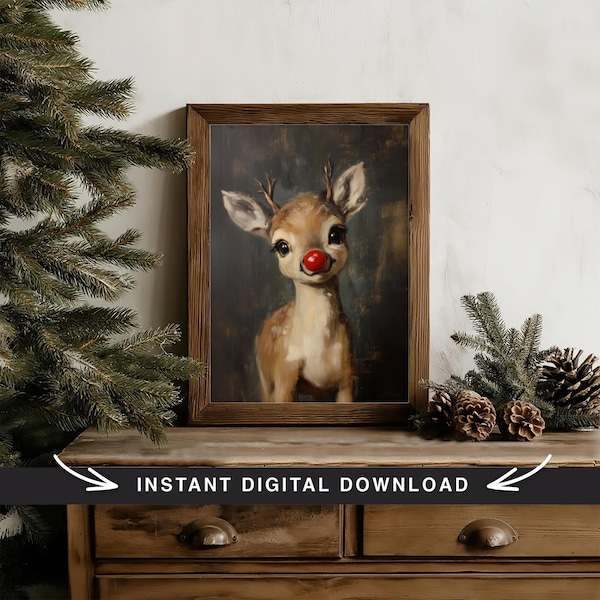 Rudolphs the Red Nosed Reindeer Art - Etsy