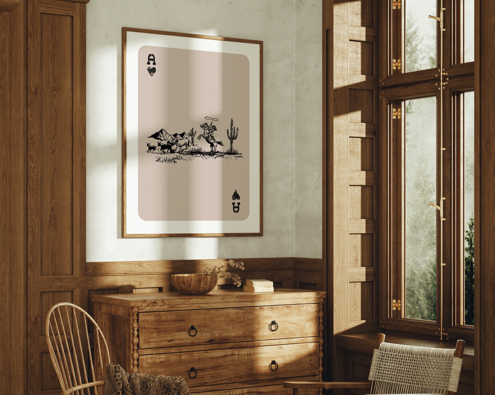 Cowboy Ace Card Print, Western Rodeo Art (digital Download) - Etsy