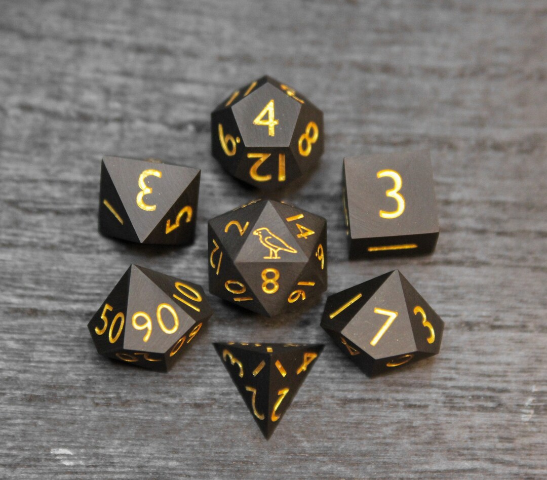 ULTRA MATTE BLACK- D&D Sharp Edge Dice Set - Etsy