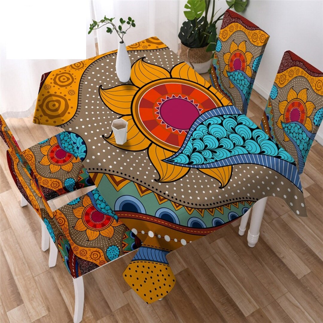 Flower Table Cloth Table Chair Cover New Creative Gift Table Chair ...