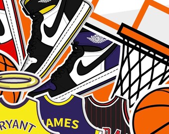 Basketball Shoes Stickers - Etsy