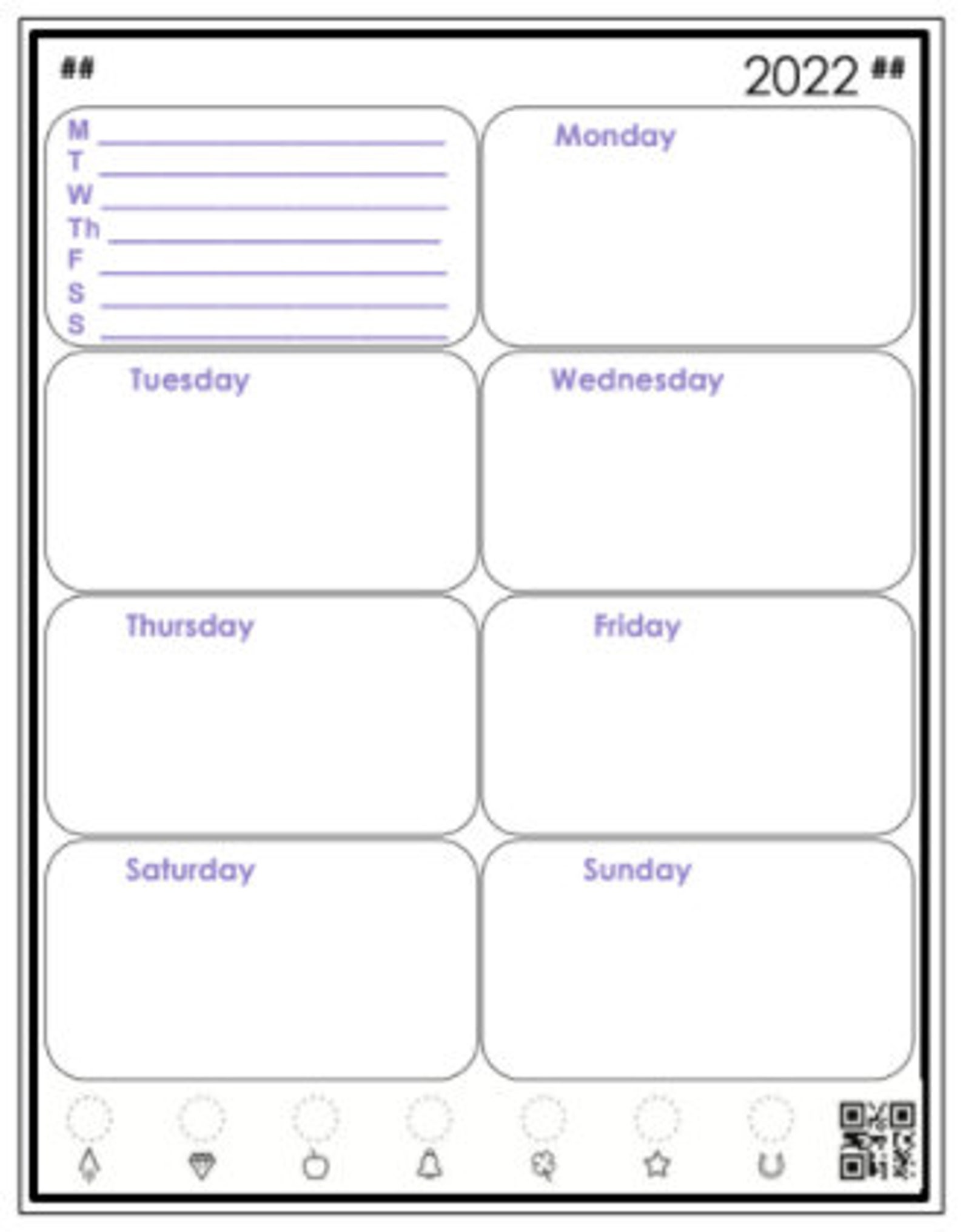 Undated Big Rocketbook Dashboard Layout- Editable - Etsy