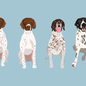 Pointers Clip Art Clip Art - Dog Breed Editable Vector Pack - Pointer Hunting Dog Vector Art ...