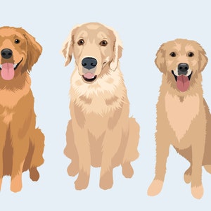 Golden Retriever Clip Art - Dog Breed Vector Pack - Golden Retrievers ...
