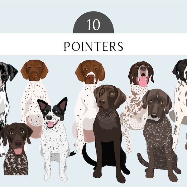 German Shorthair Pointer Clip Art - Etsy