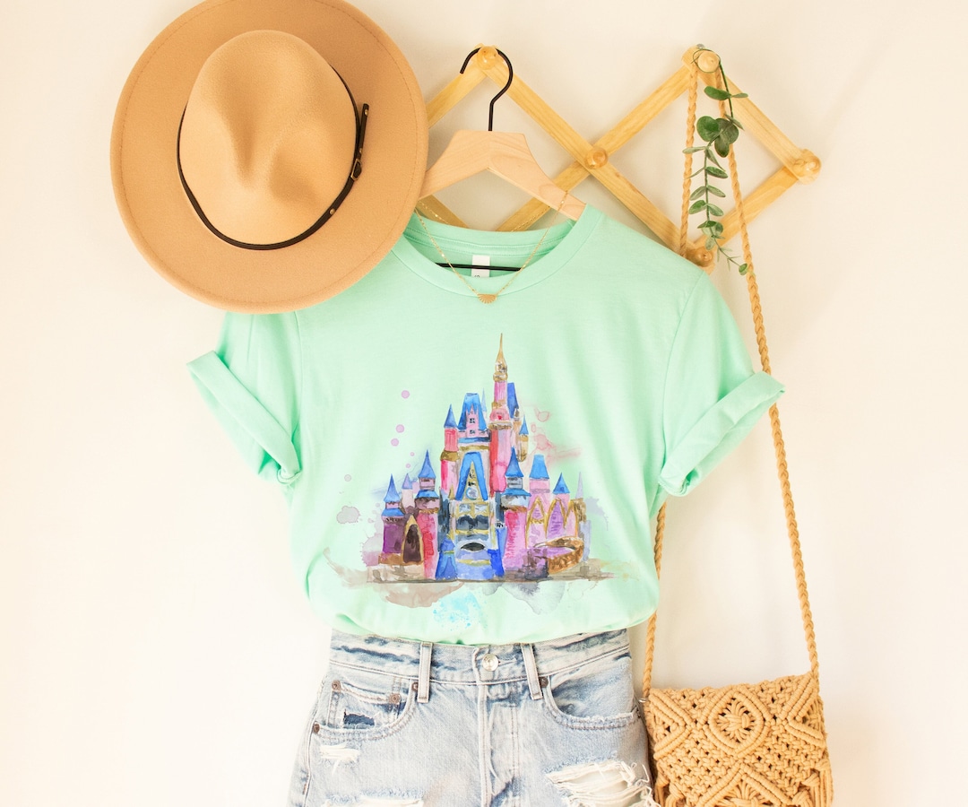 Disney Watercolor Castle Shirt, Disney Vacation Shirt, Disney Trip ...