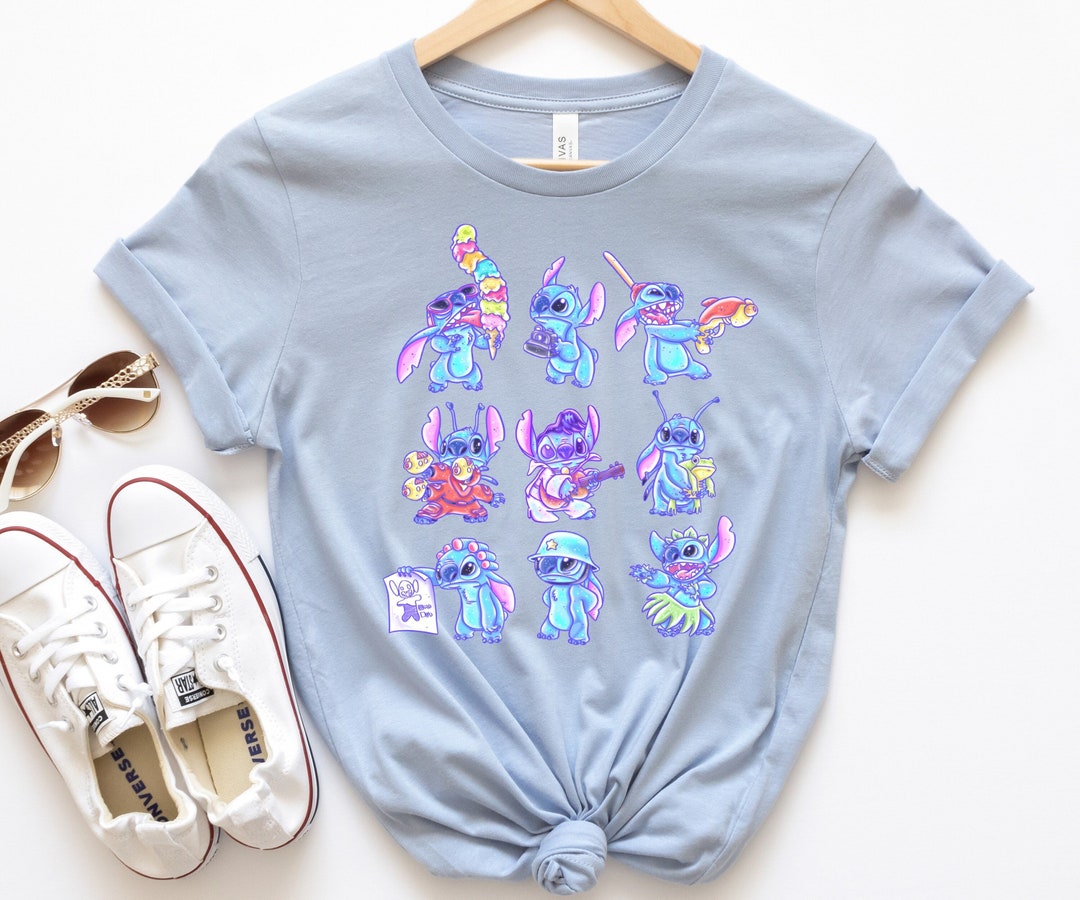 Disney Stitch Shirt, Disney Figures Shirt, Summer Mode Shirt, Family ...