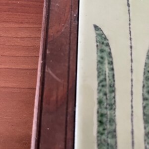 Rare Vintage Spanish Tile Trivet Wood Framed Tulip MCM - Etsy