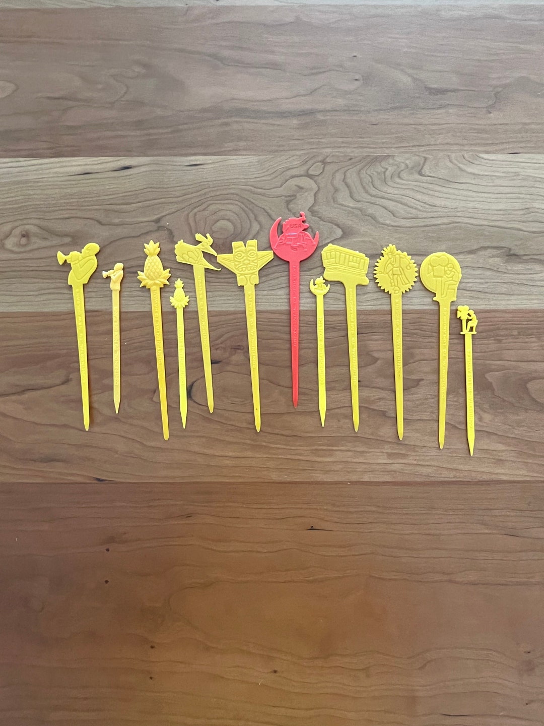 Vintage Continental Airlines Destination Swizzle Sticks/drink Stirrers ...