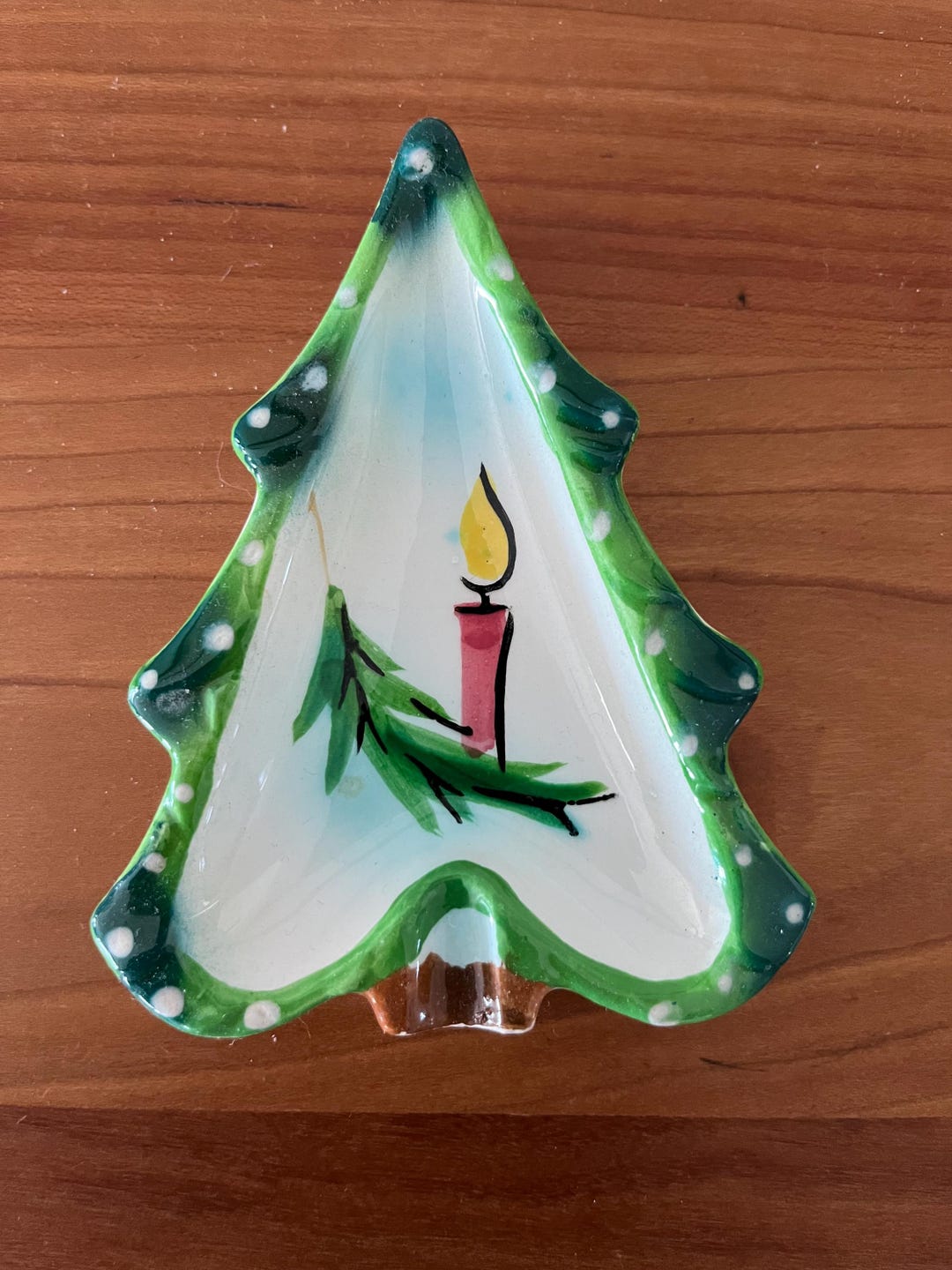 Vintage Holt Howard Christmas Tree Ashtray Trinket Tray With Original ...