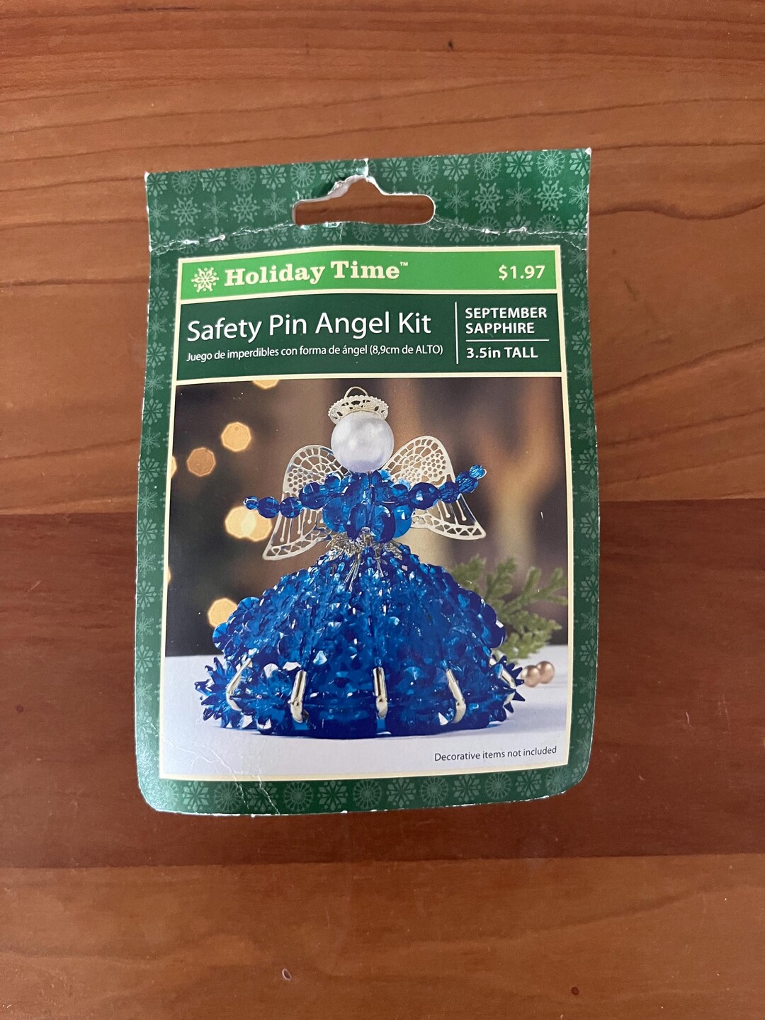 Vintage Sealed September Sapphire Blue Safety Pin Angel Kit - Etsy