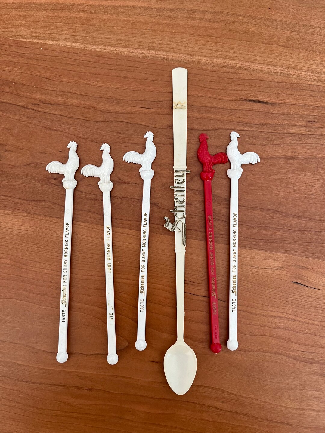 RARE Vintage Lot of 6 Schenley Whiskey Swizzle Sticks With Large ...