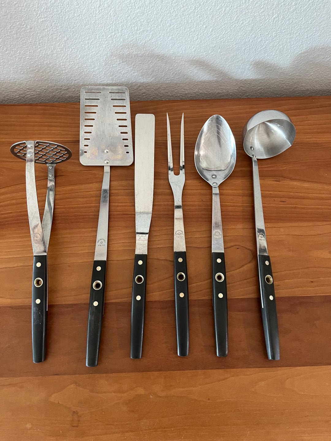 Vintage Ekco Flint Arrowhead Lot of 6 Kitchen Utensils - Ladle, Masher ...