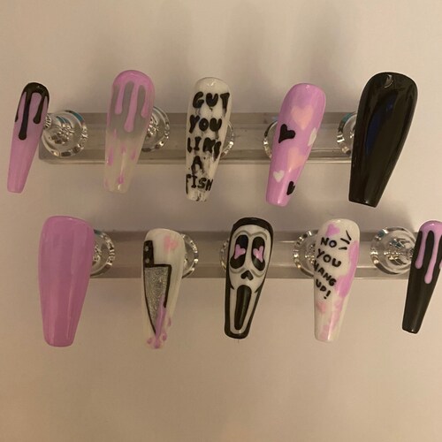 Scream Movie Halloween Press on Nails Set - Etsy