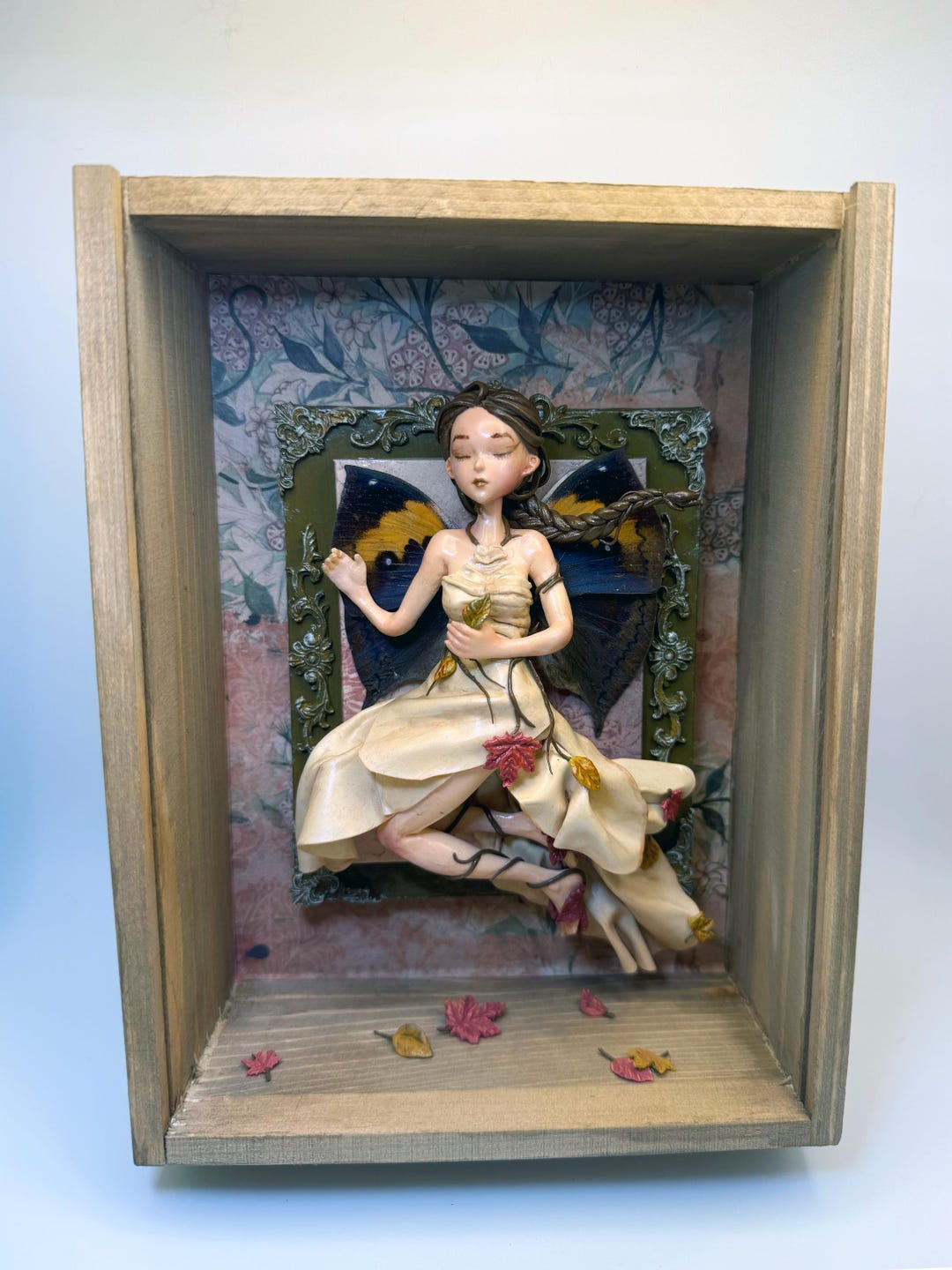 Handmade Fairy Specimen Display Super-light Clay Fairy With REAL ...