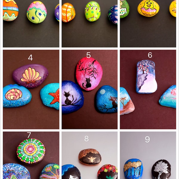 Hand Painted Rocks - Etsy