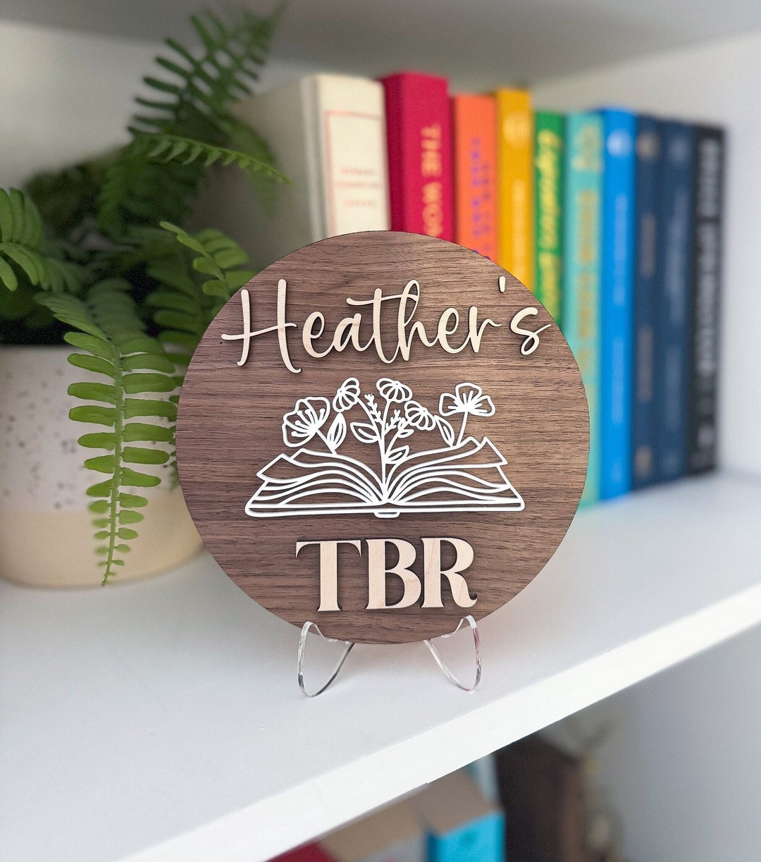 Personalized TBR Sign, TBR Sign, Book Shelf Decor, Gift for Book Lover ...