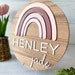 Boho Rainbow Nursery Name Sign, Boho Nursery Decor, Pink Rainbow ...