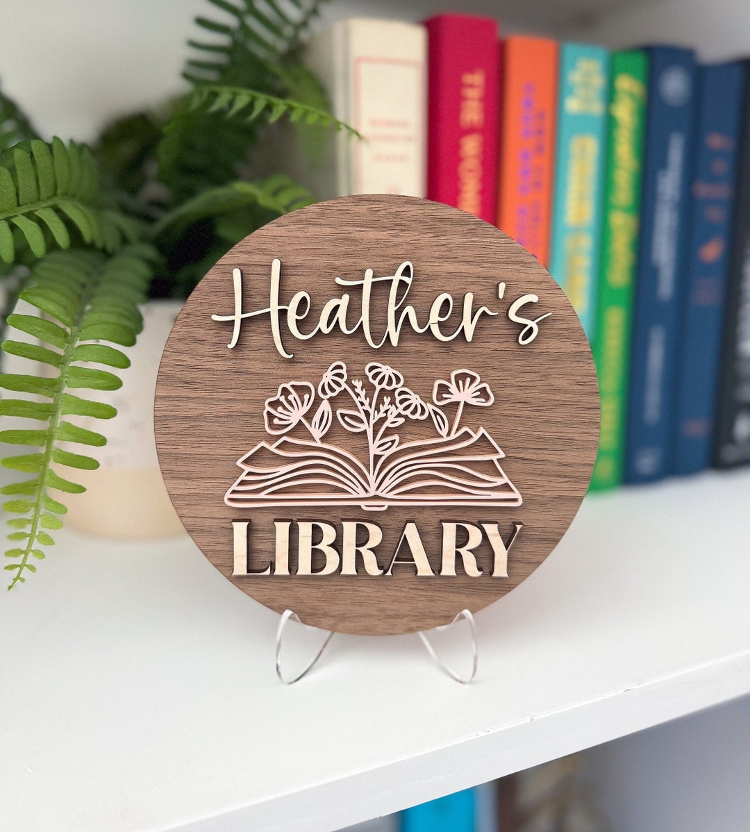 Personalized Library Sign: Book Nook Decor - Etsy