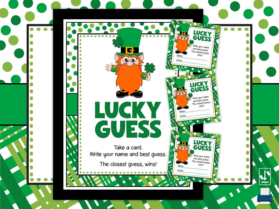 Guess How Many St. Patrick's Day Game • St. Patrick's Game • Printable ...