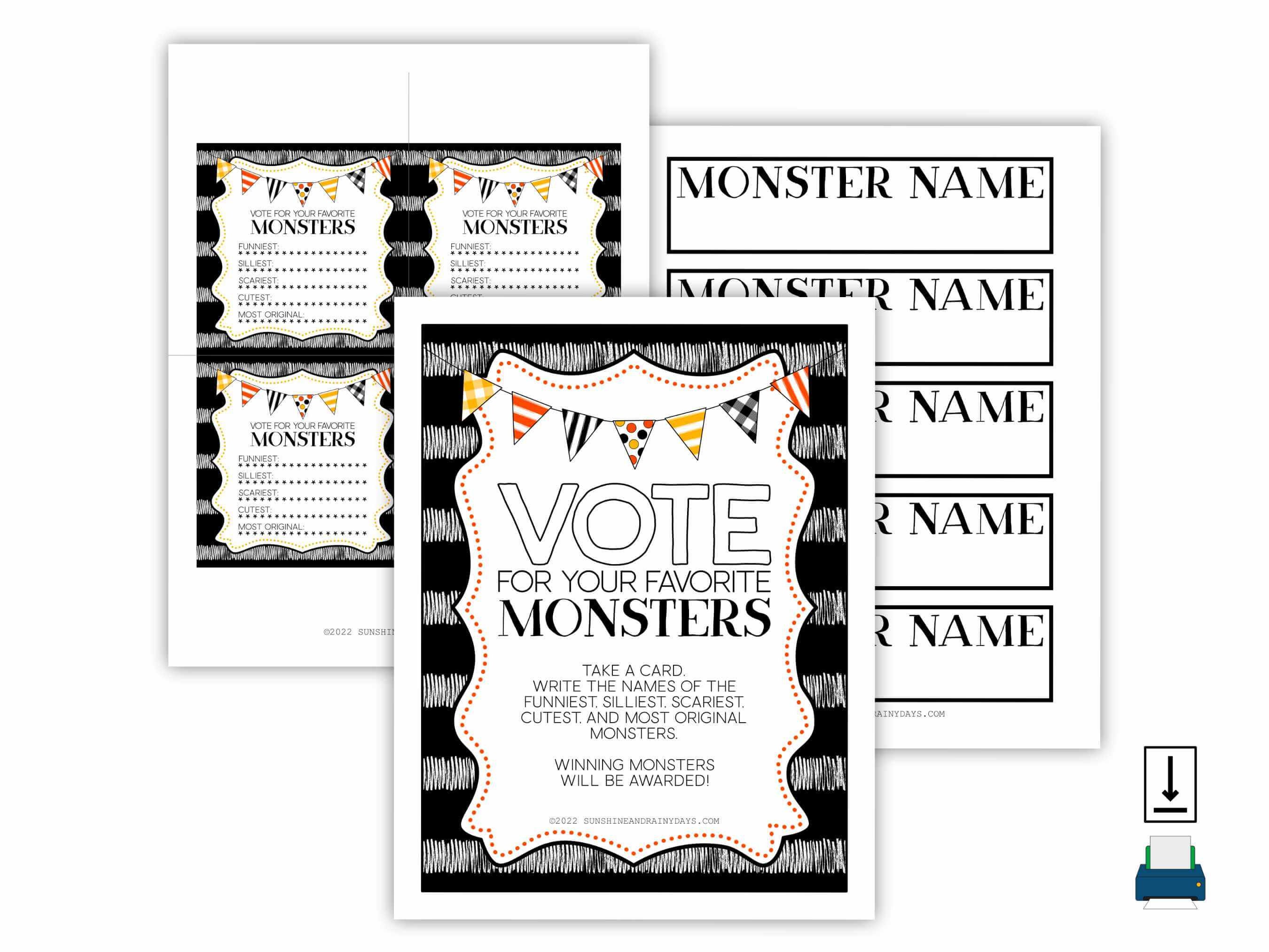 Create Your Own Monster • Build A Monster Kit • Halloween Activity ...