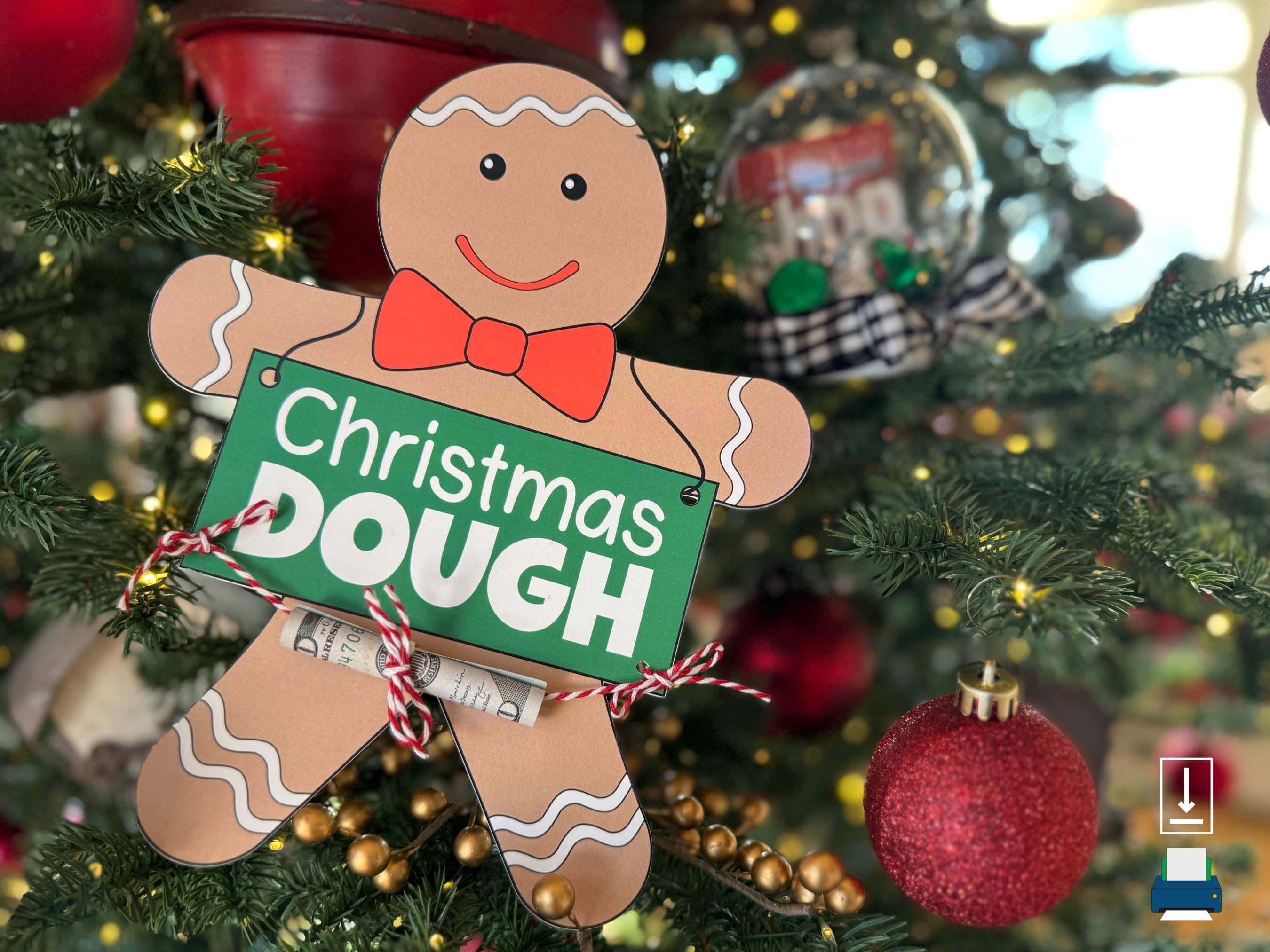 Printable Christmas Dough Tags and Baggie Toppers • Christmas Money ...