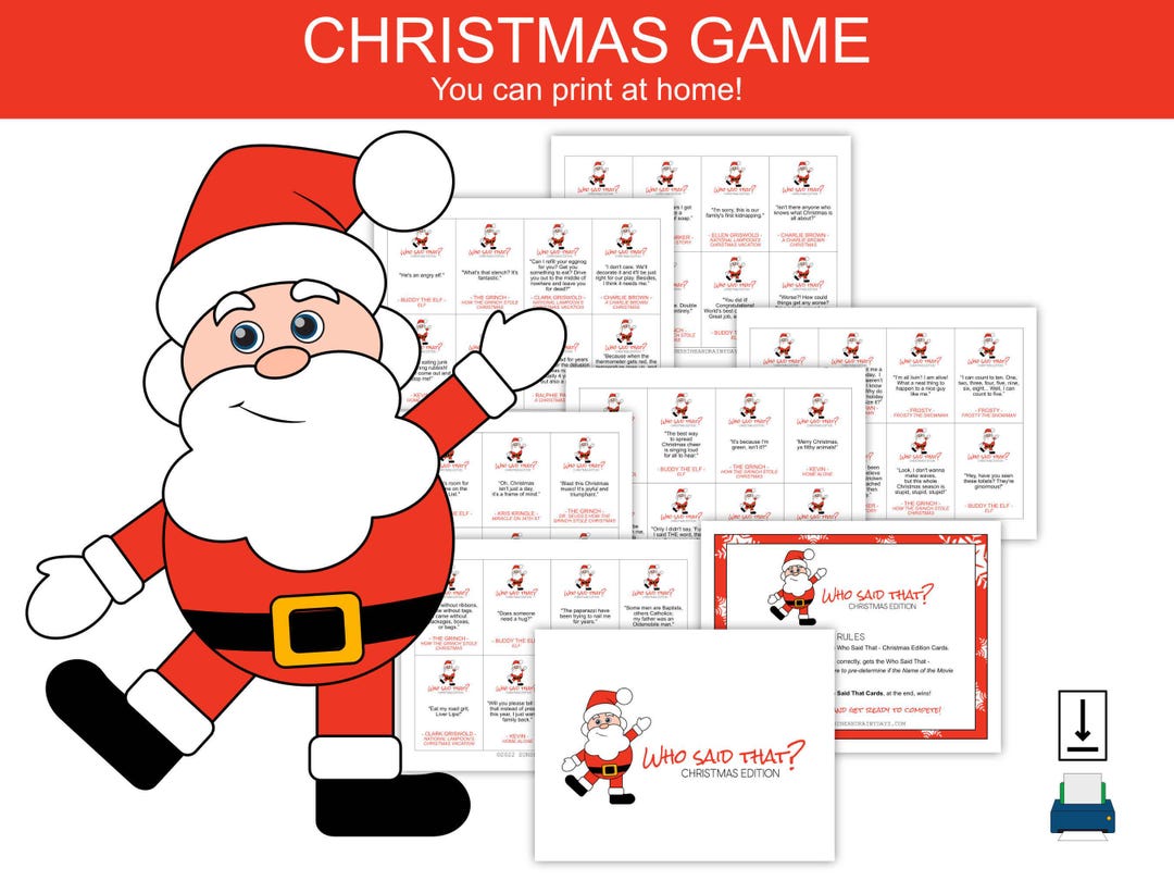 Who Said That Christmas Game • Christmas Game • Christmas Movie Quotes ...