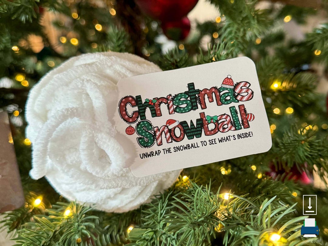 Printable Christmas Snowball Tags • Money Snowball Tags • Creative Way ...